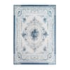 My Magic Carpet Aubusson Blue 5 ft. x 7 ft. Medallion Washable Area Rug ...