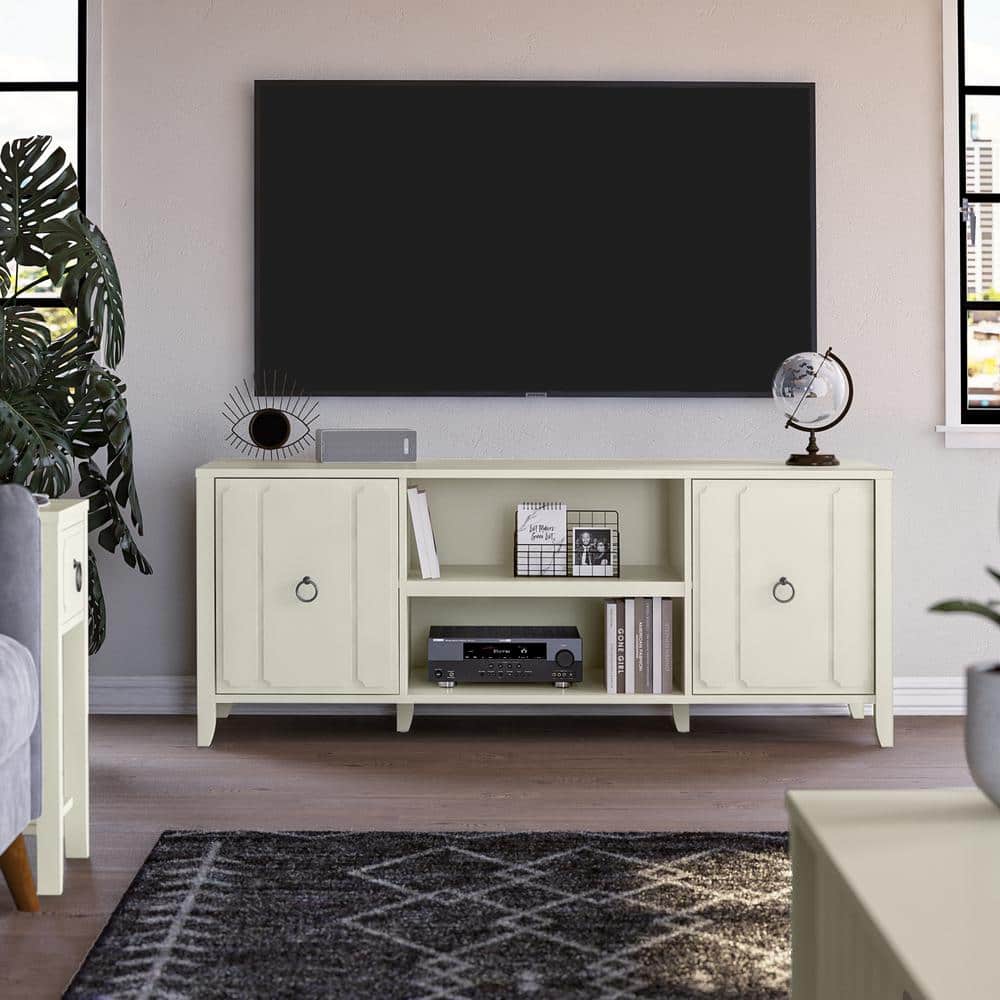 Novogratz Her Majesty TV Stand, White 6747013COM - The Home Depot