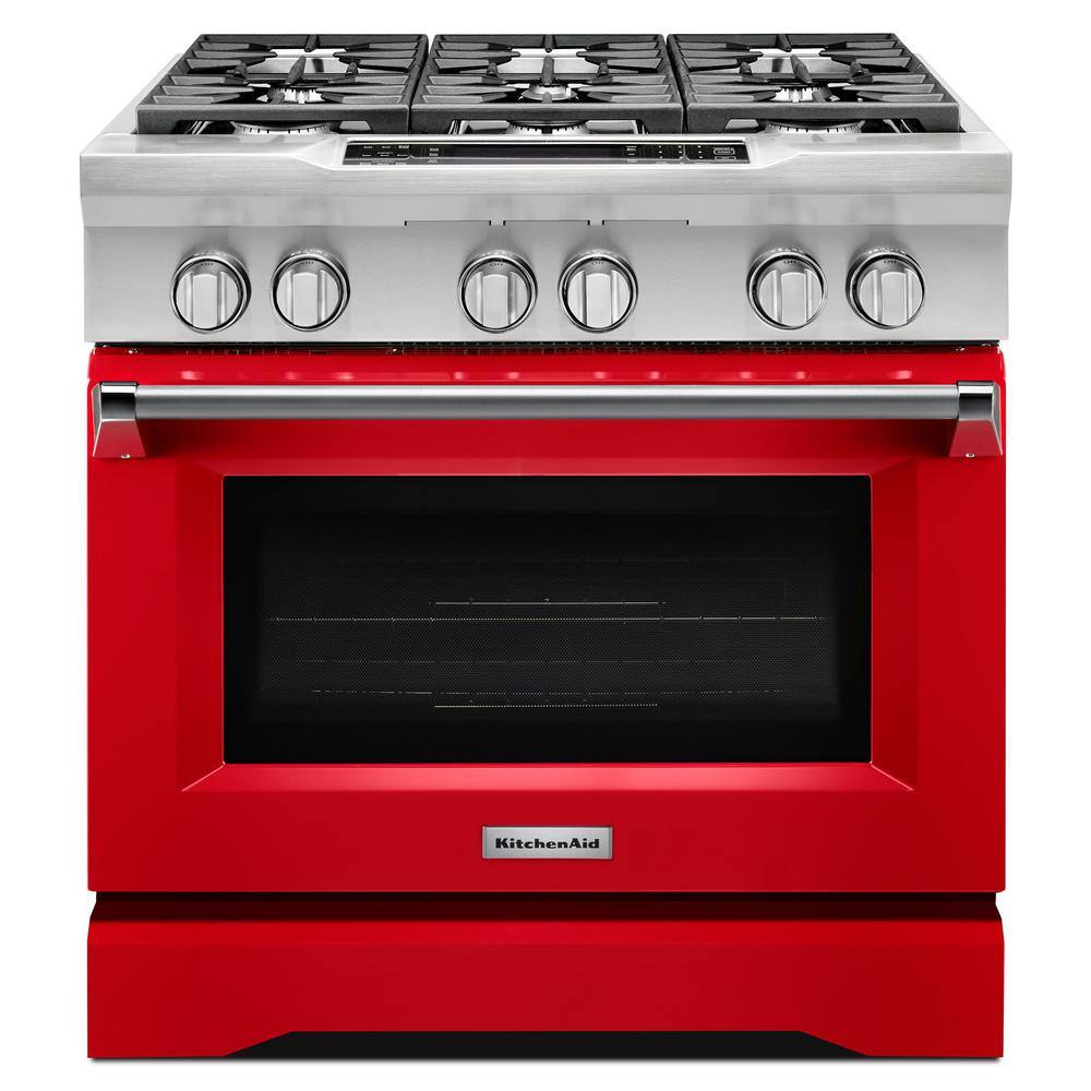 KitchenAid 5.1 cu. ft. Dual Fuel Range with Convection Oven in ...