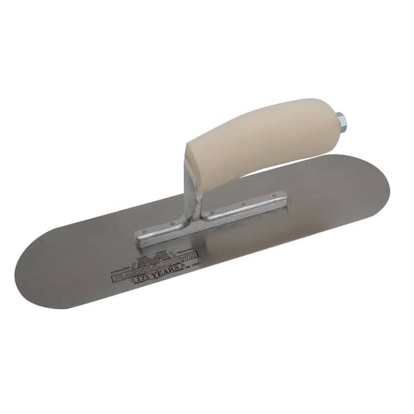 Marshalltown 12 in. x 3 1/2 in. Pool Trowel - Curved Wood Handle-SP12 ...