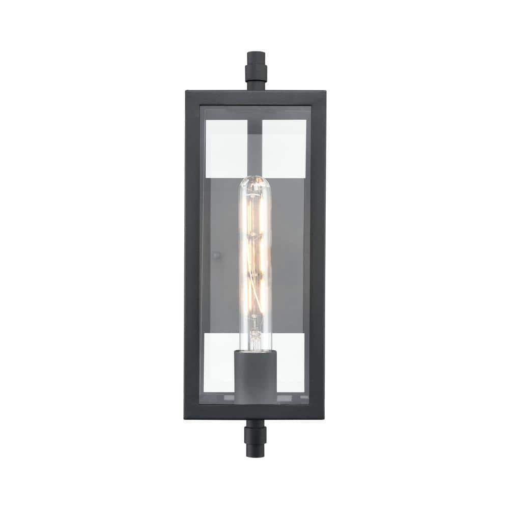 Millennium Lighting Messi 14 in. 1-Light Textured Black Outdoor ...