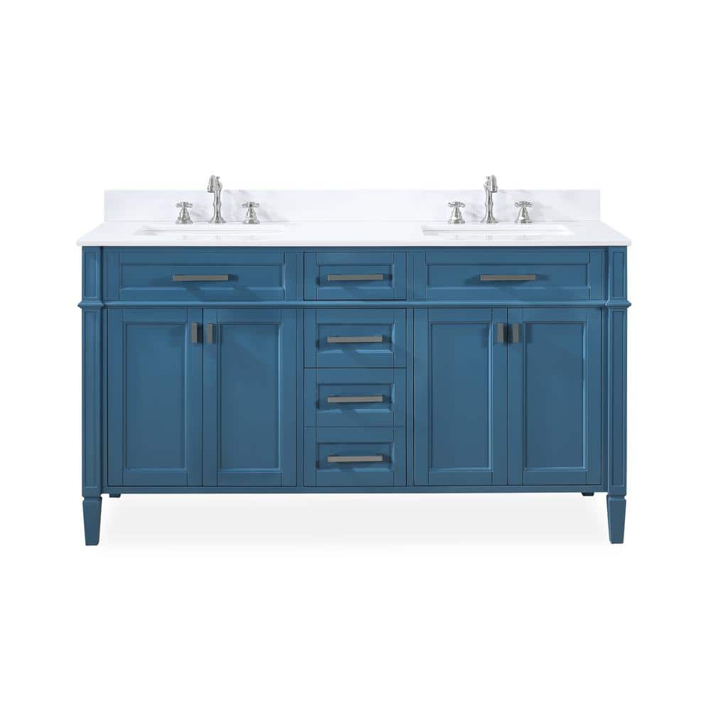 Benton Collection Durand 60 in. W x 22 in D. x 35 in. H Double sink ...