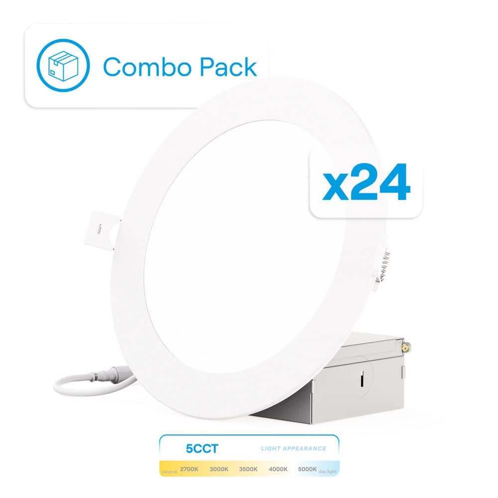 InfiBrite 6 in. 5CCT Selectable 12-Watt 1050 Lumens Ultra-Thin ...