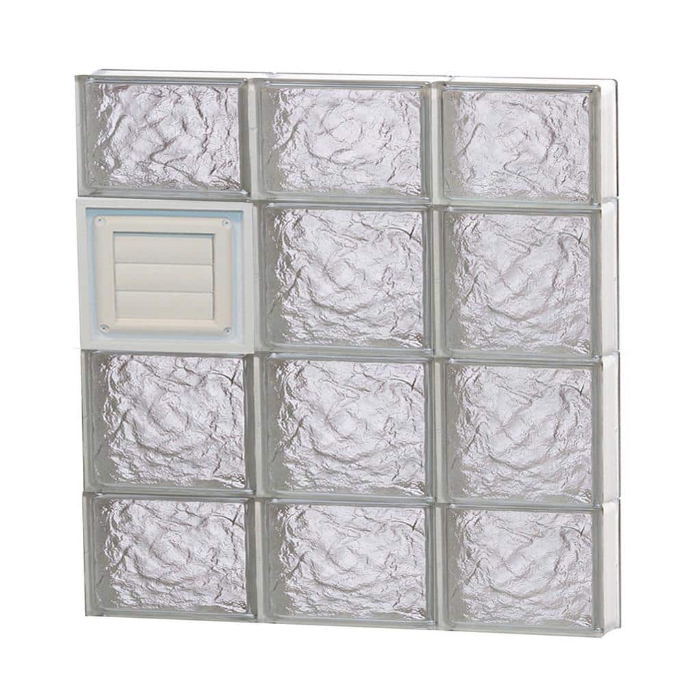 Clearly Secure 23.25 in. x 27 in. x 3.125 in. Frameless Ice Pattern ...