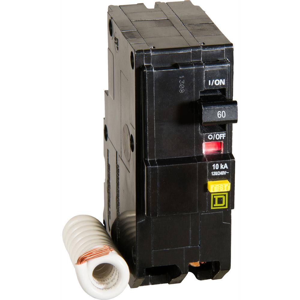 Square D QO 60 Amp 2 Pole GFCI Breaker QO260GFICP The Home Depot Square D QO 60 Amp 2 Pole GFCI Breaker QO260GFICP The Home Depot