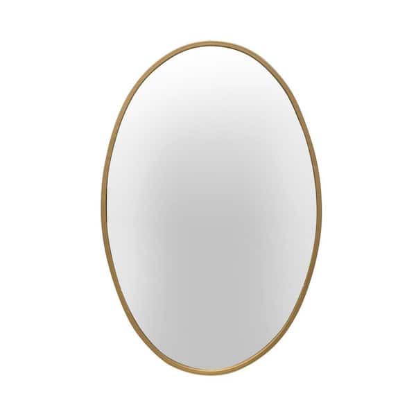 Stratton Home Decor 23.75 in. W x 35.75 in. H Harlow Gold Oval Wall ...