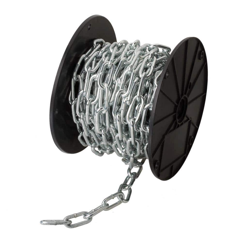 Everbilt #5/0 x 1 ft. Zinc Plated Steel Straight Link Machine Chain ...