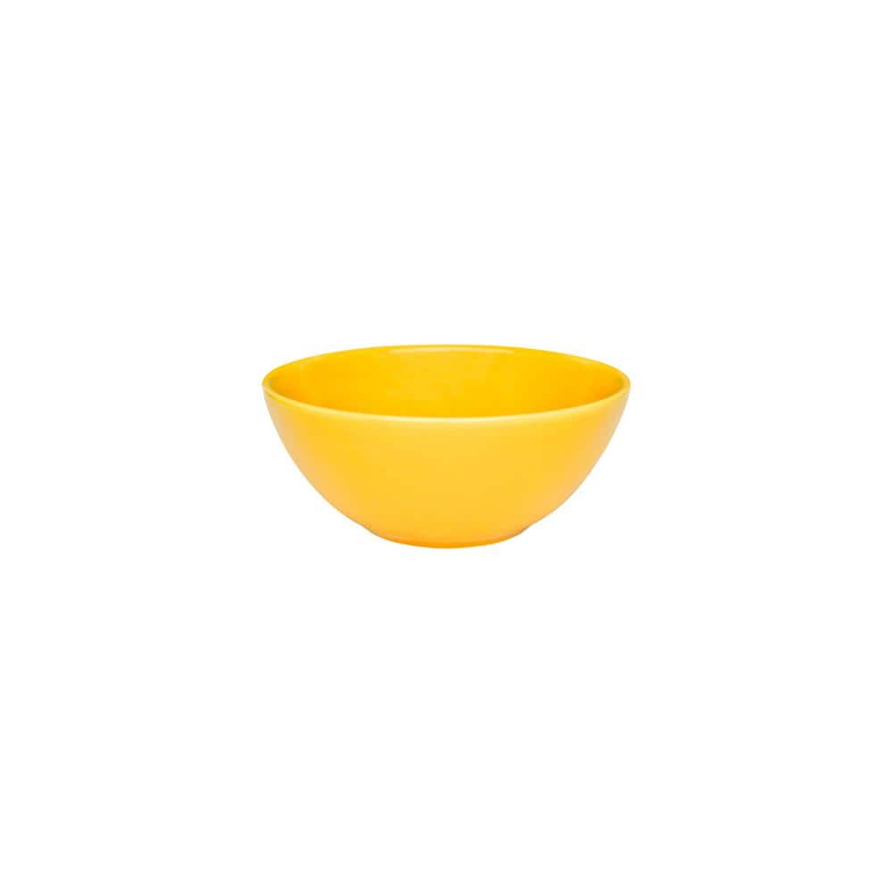 Manhattan Comfort Floreal 29.29 oz. Yellow Earthenware Soup Bowls (Set ...