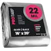 PROTARP 16 ft. x 20 ft. Silver/Black 22 Mil Heavy Duty Polyethylene ...