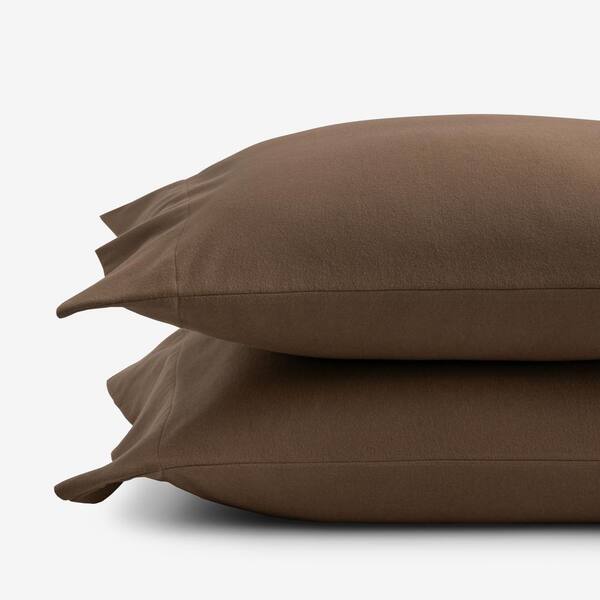 The Company Store Company Cotton Solid Velvet Flannel Coffee Cotton ...