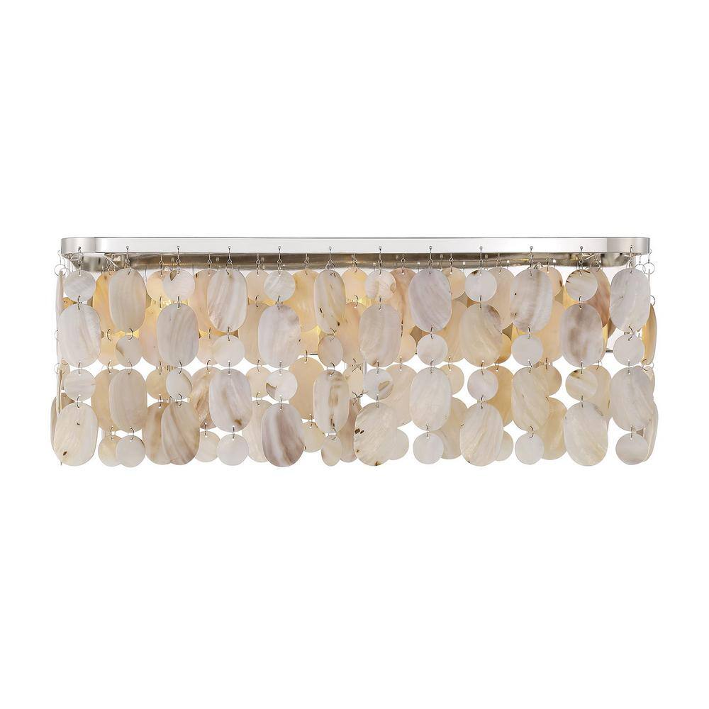 TUXEDO PARK LIGHTING 22 in. W x 8 in. H 3-Light Medium Polished Nickel ...