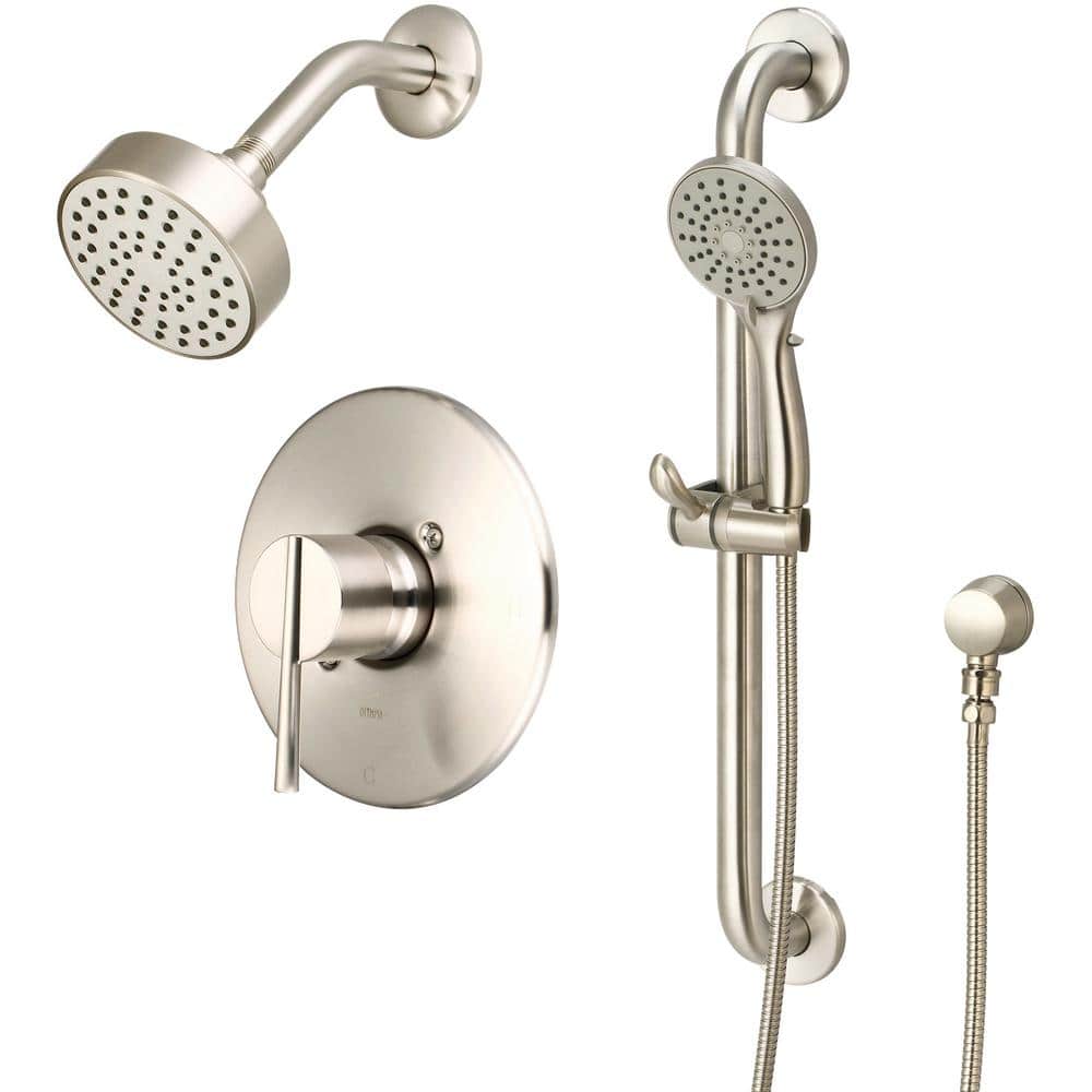 OLYMPIA Single Handle 1-Spray Patterns 3.75 in. Wall Mount Shower Trim ...