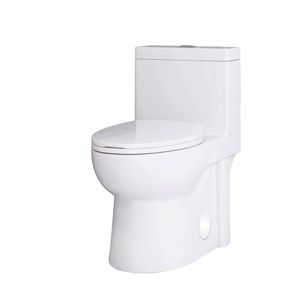 Teamson Kids 1-Piece 1.27 GPF Dual Flush Elongated Siphonic Jet Toilet ...