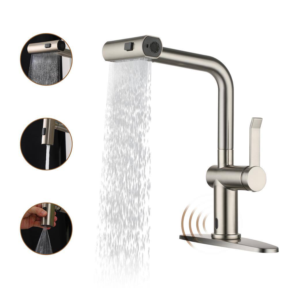 CASAINC Single Handle Touchless Pull Down Sprayer Kitchen Faucet with ...