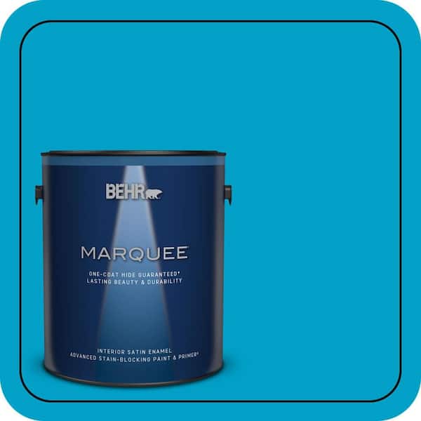 BEHR MARQUEE 1 gal. #P490-5 Yucatan Satin Enamel Interior Paint ...