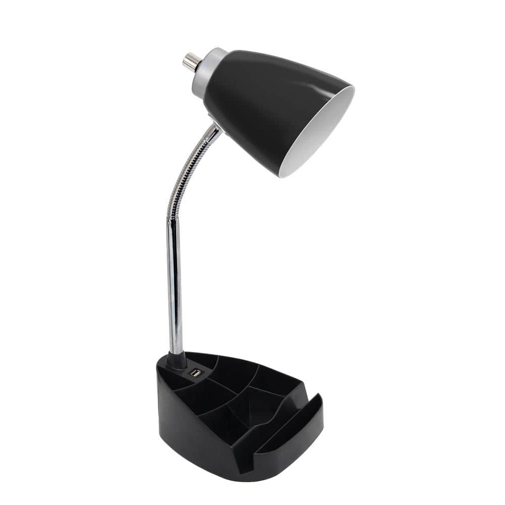Simple Designs 18.5 in. Gooseneck Organizer Desk Lamp with iPad Tablet ...