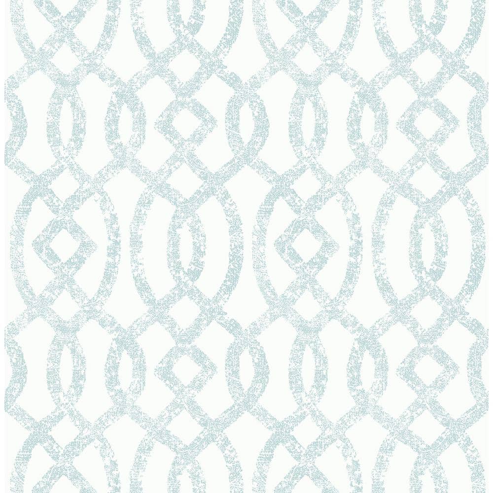 A-Street Prints Ethereal Sky Blue Trellis Sky Blue Wallpaper Sample ...