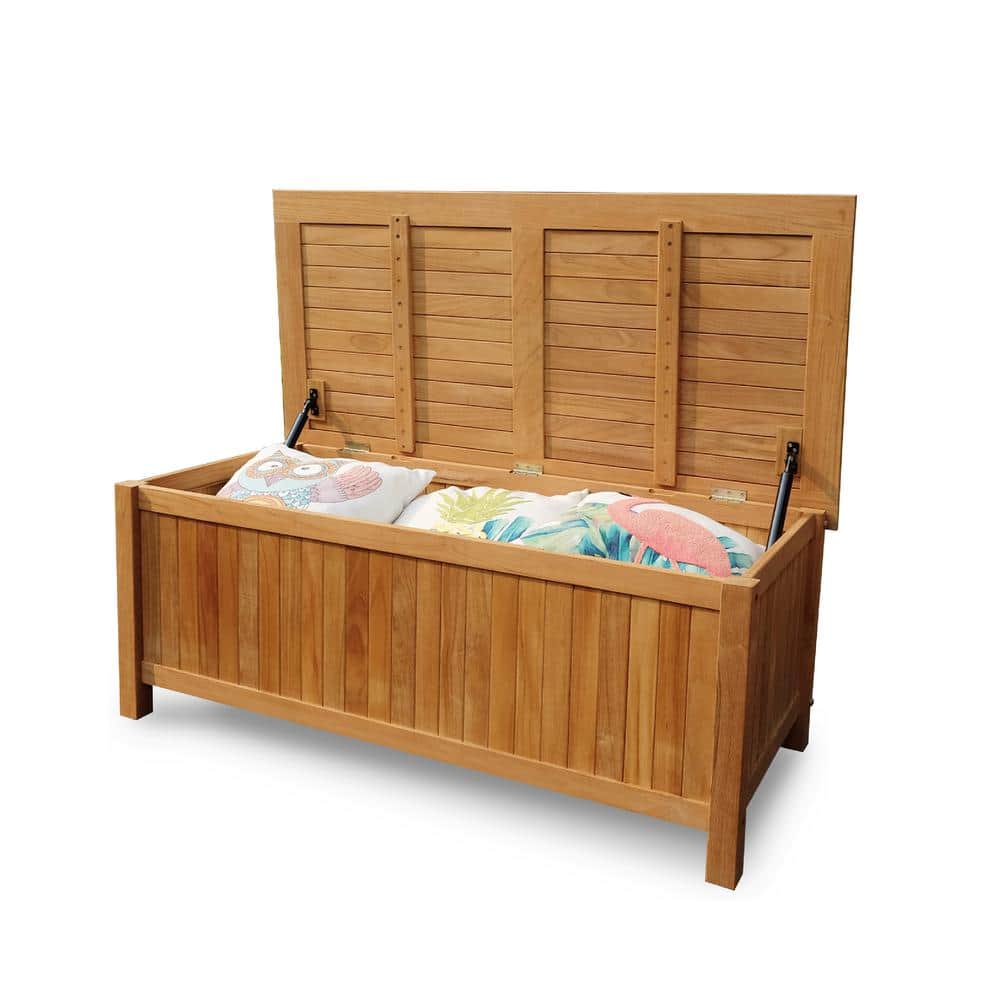 Buy Heaton 48 Gal. Teak Wood Outdoor Storage Deck Box Online at Lowest ...