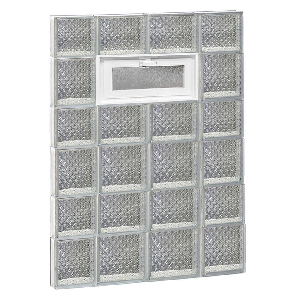 Clearly Secure 27 in. x 40.5 in. x 3.125 in. Frameless Diamond Pattern ...