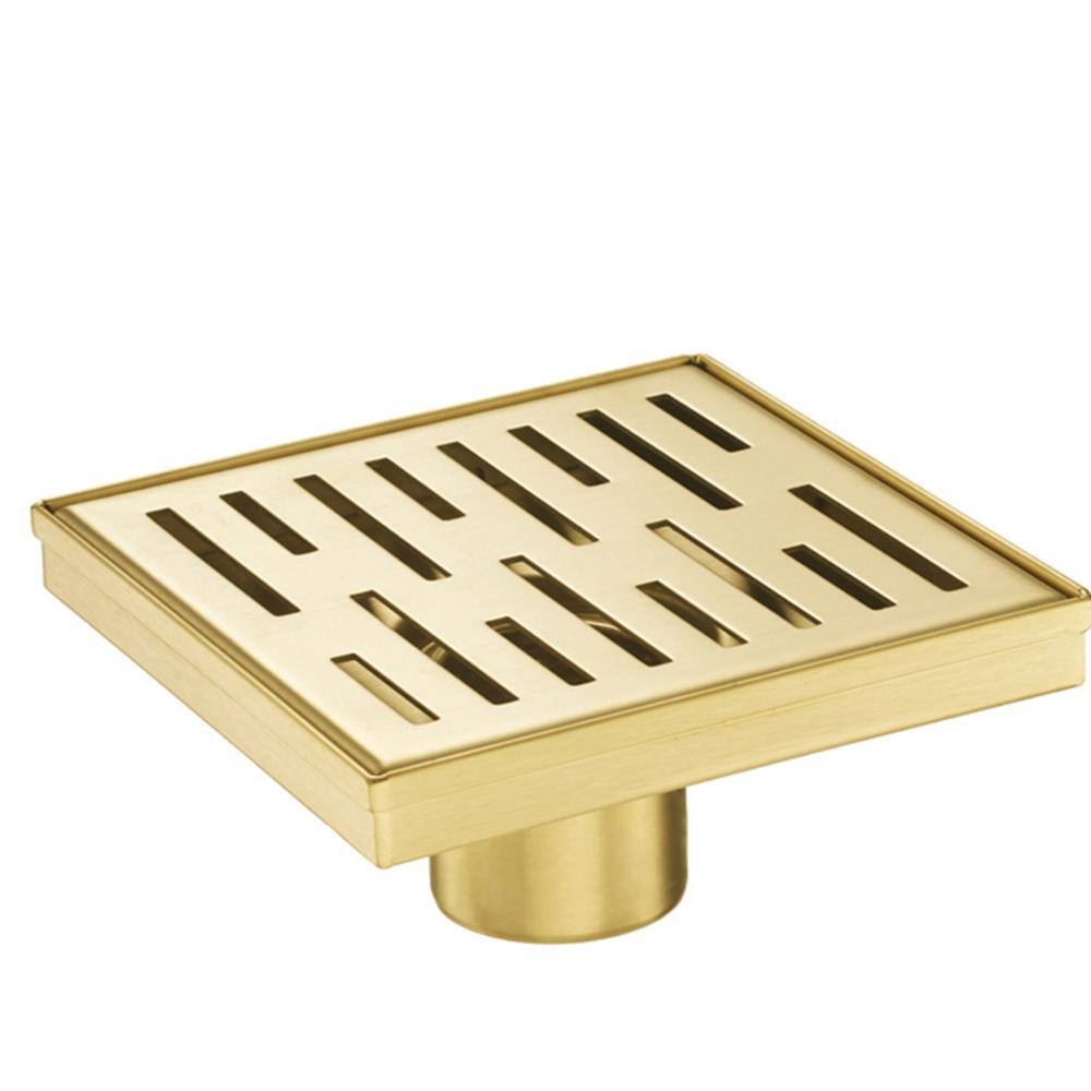 Elegante Drain Collection 6 in. Square Stainless Steel Drain Shower ...