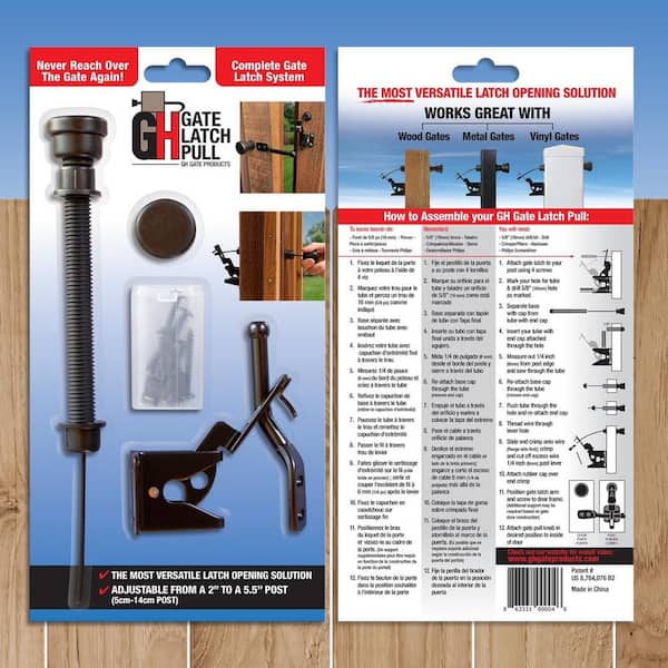 GH Gate Products Black All-In-One Two Sided Gate Latch EGLAI1 - The ...