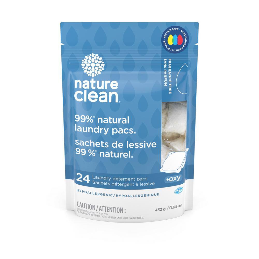 Nature Clean 0.6 oz. Laundry Pac with Oxy for Stains (24-Pack)-10-30718 ...