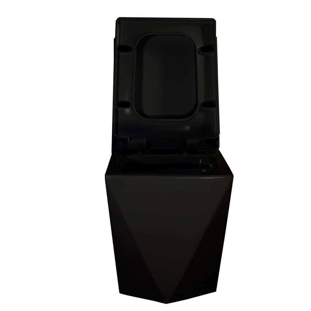 Yingze 12 inch 1-piece 1.1/1.6 GPF Dual Flush Rectangular Shaped Toilet ...