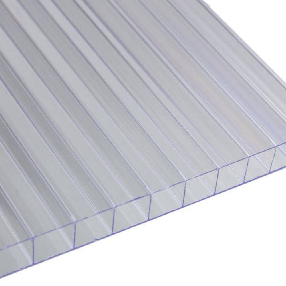 Wellco 24 in. x 48 in. x 0.236 in. (6 mm) Multiwall Polycarbonate Sheet ...