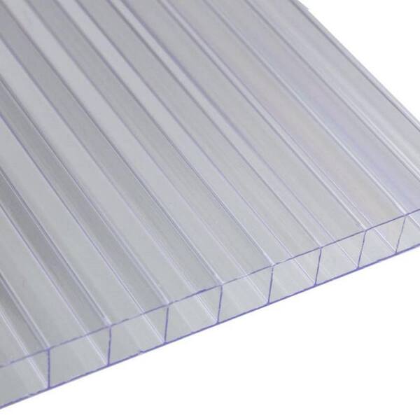 Wellco 24 in. x 48 in. x 0.236 in. (6 mm) Multiwall Polycarbonate Sheet ...