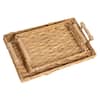 HOUSEHOLD ESSENTIALS Handwoven Wicker Rectangle Decorative Tray Set ...