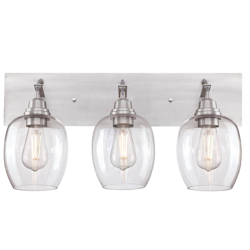 Westinghouse Eldon 3-Light Brushed Aluminum Wall Mount Bath Light ...