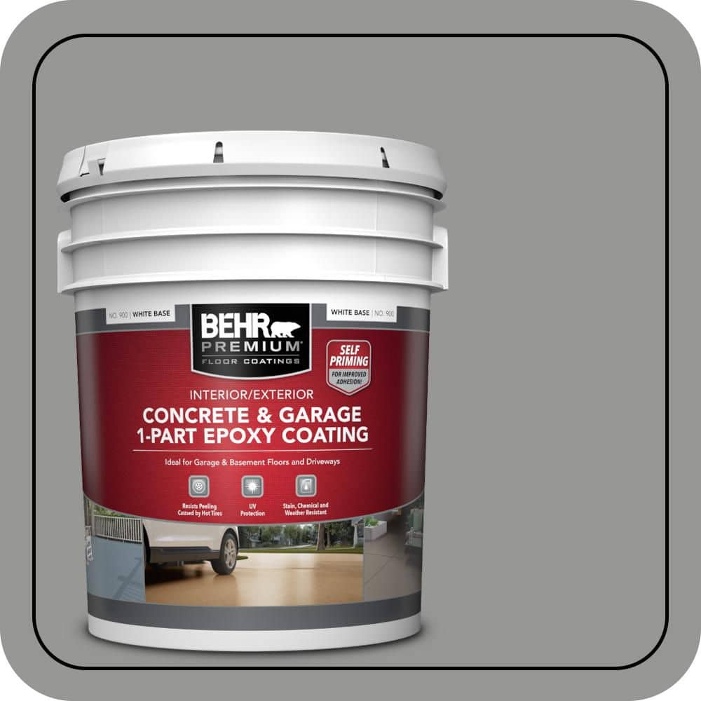 BEHR PREMIUM 5 gal. #PPU24-19 Shark Fin Self-Priming 1-Part Epoxy Satin ...