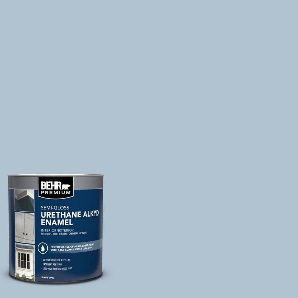 BEHR PREMIUM 1 qt. #S510-2 Boot Cut Semi-Gloss Enamel Urethane Alkyd ...