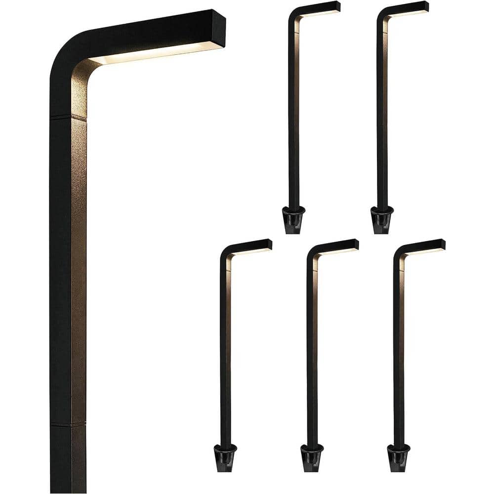 Etokfoks Low Voltage Black Plug-In Landscape LED Waterproof Path Light ...