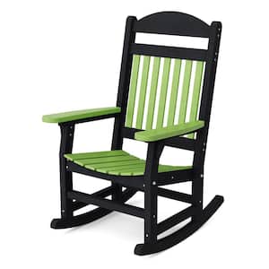 Wildridge Heritage Lime Green Traditional Rocking Chair Plastic Outdoor ...