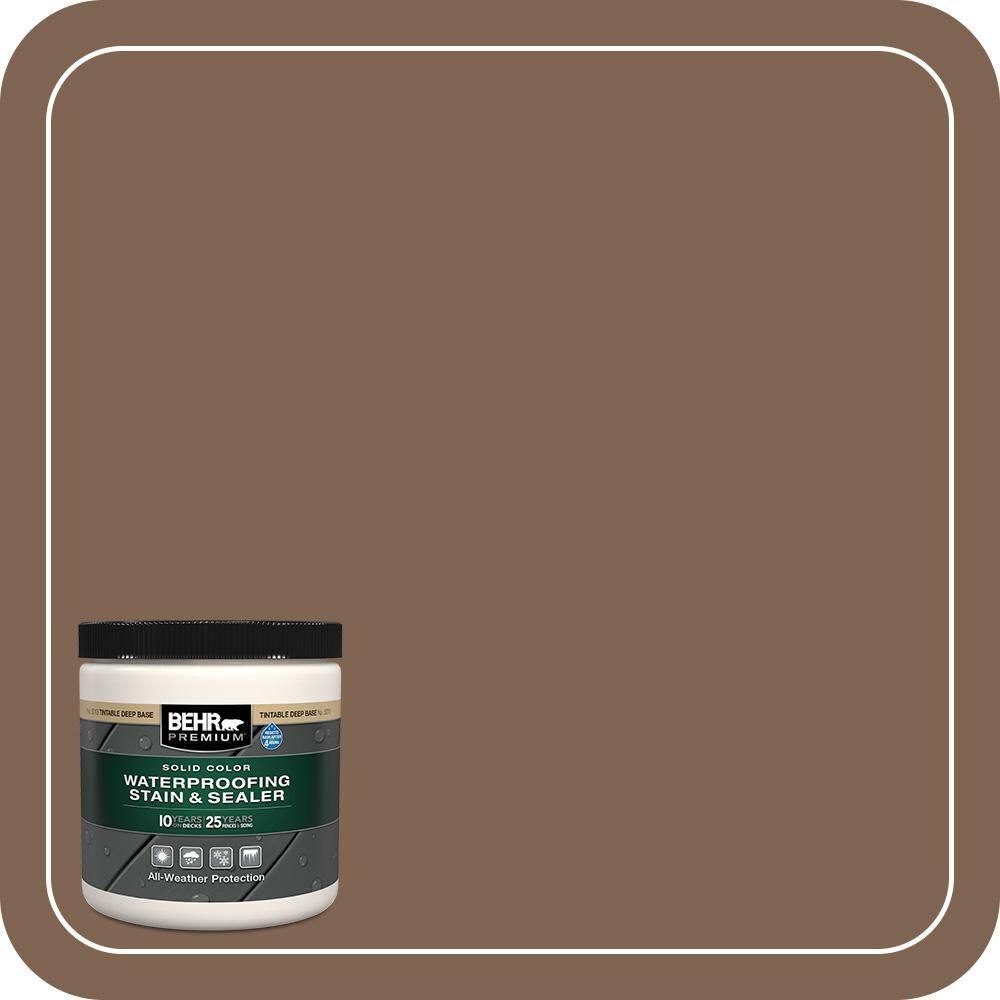 BEHR PREMIUM 8 oz. #N240-7 Joshua Tree Solid Color Waterproofing ...