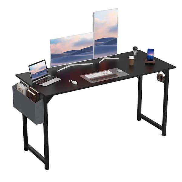 WONDER COMFORT 55 in. Rectangular Black Thicken Metal Frame Computer ...