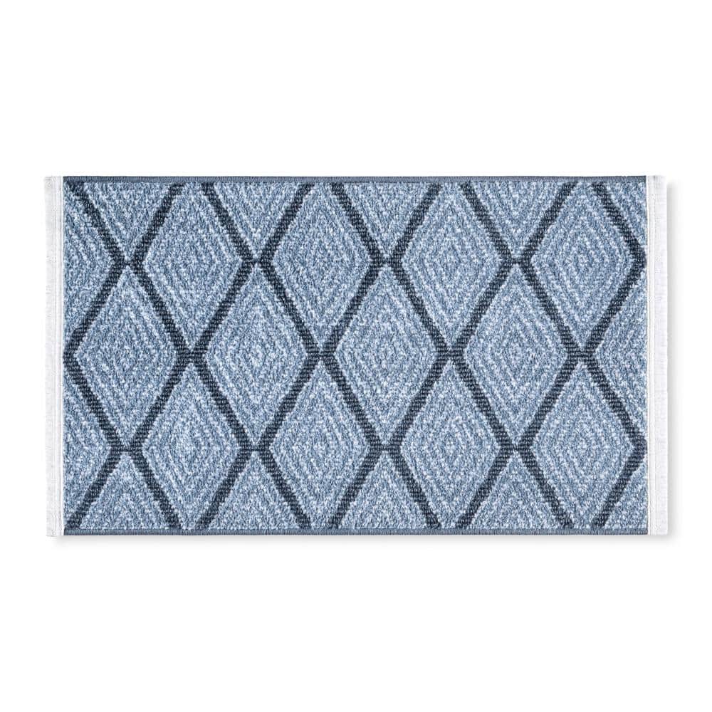 TOWN & COUNTRY LIVING Everyday Rein Solid Diamond Blue 2 ft. x 3 ft ...