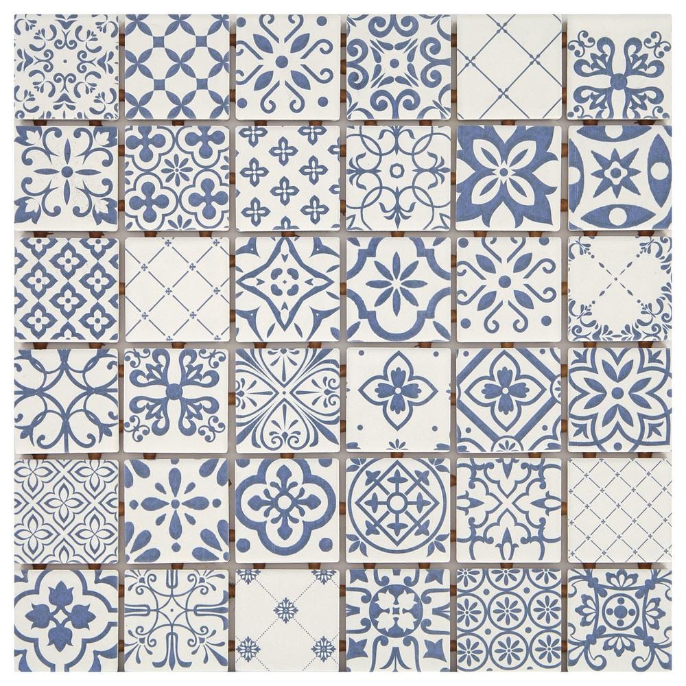 Daltile LuxeCraft 12 in. x 12 in. x 6.35 mm Riviera Glazed Ceramic ...