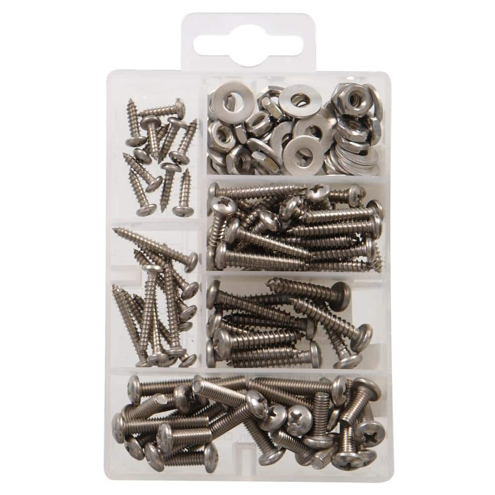 Hillman Stainless Steel Home Screw Assorted Kit (130-Pack) 130214 - The ...