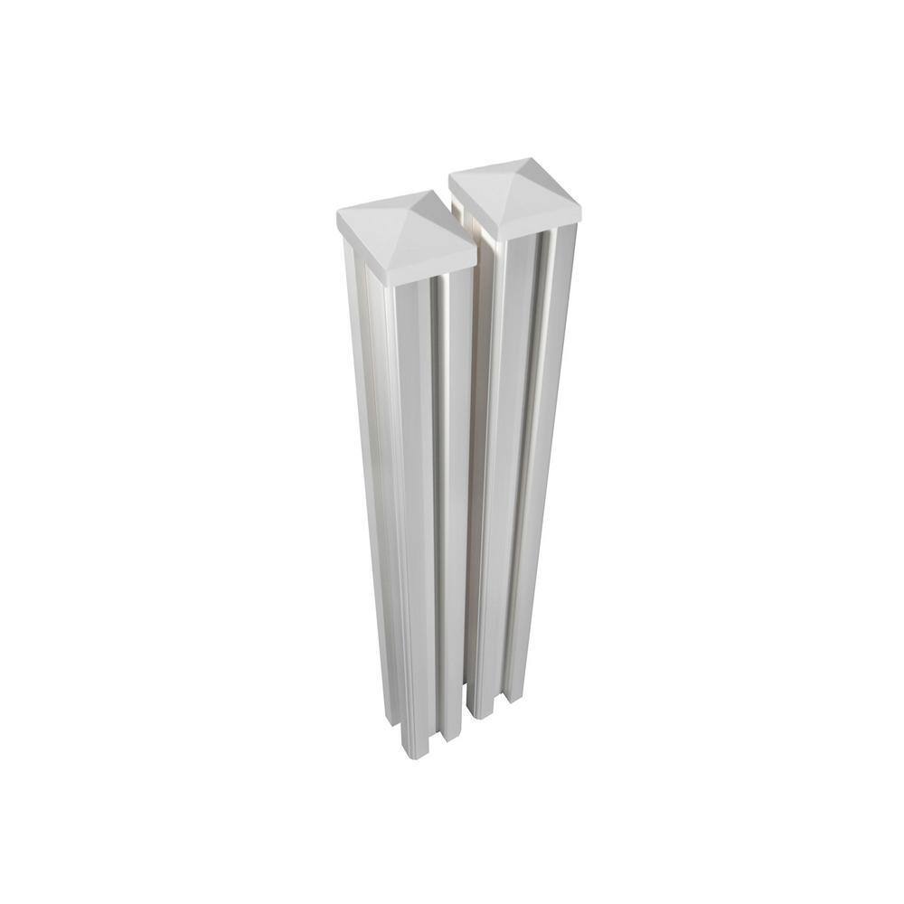 WamBam Fence 6 ft. x 4.5 in. x 4.5 in. Premium Vinyl Fence Posts with ...