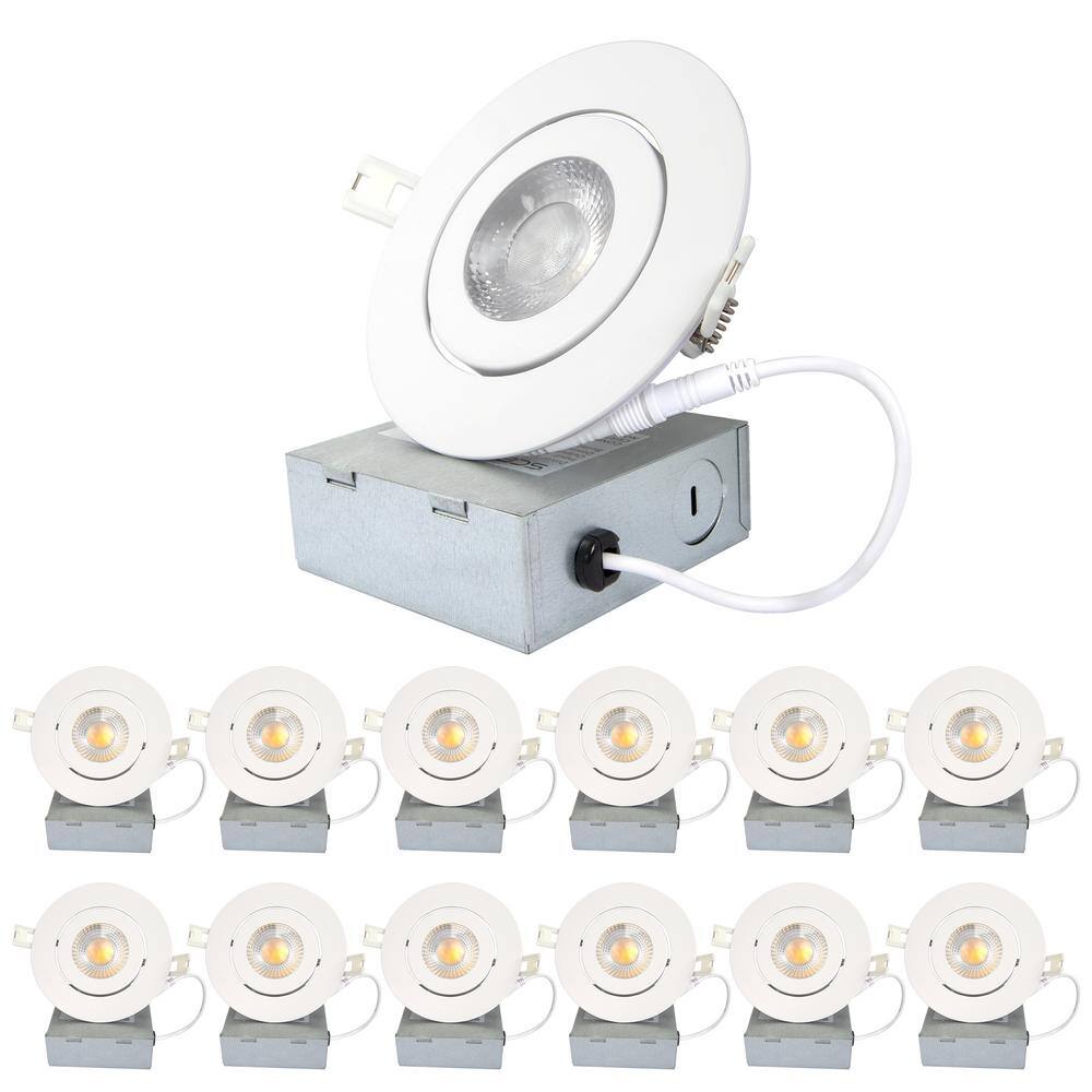raccroc 4 in. Adjustable White Remodel 9-Watt Equivalent Housing ...