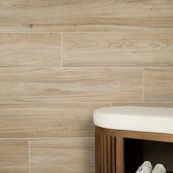 MSI Benson Park 9 in. x 47 in. Matte Porcelain Wood Look Floor and Wall ...