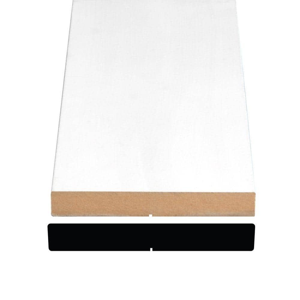 Alexandria Moulding 5/8 in. D x 4-9/16 in. W x 84 in. L Primed MDF ...