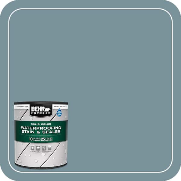 BEHR PREMIUM 1 qt. #SC-213 Nordic Blue Solid Color Waterproofing ...