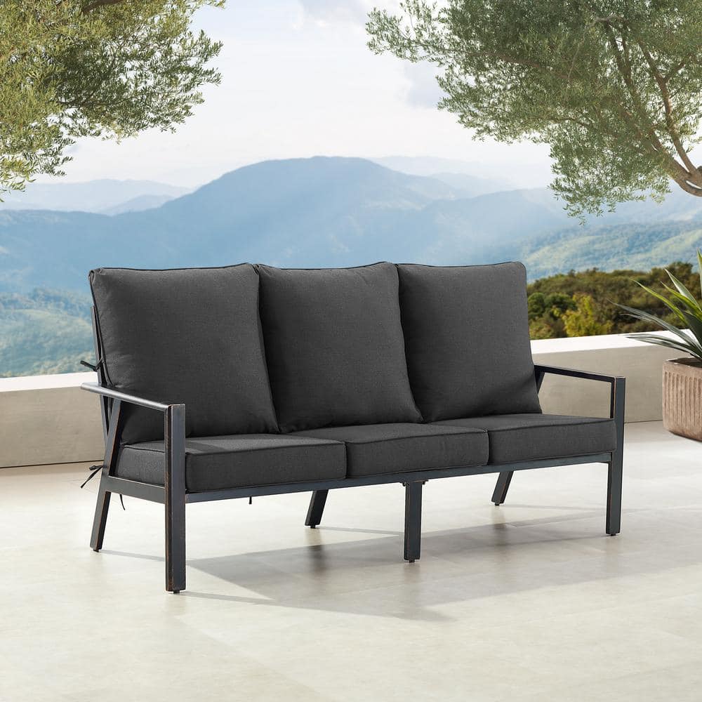 Oakland Living Black 1-Piece Aluminum Outdoor Deep Seating Deep Seating ...
