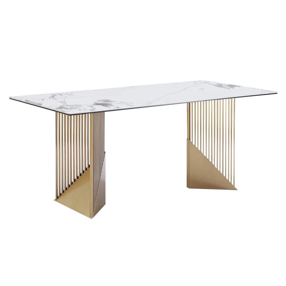 Monland Modern Rectangle White Patek Philippe Stone Tabletop 70.87 in ...
