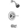 Delta Foundations Single-Handle 1-Spray Tub and Shower Faucet in Chrome ...