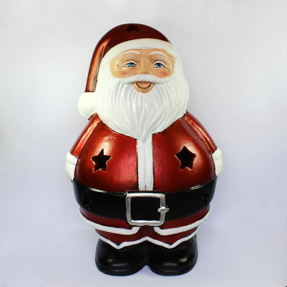 Evergreen Enterprises 19 in. Mini Santa Claus Resin Garden Statue ...