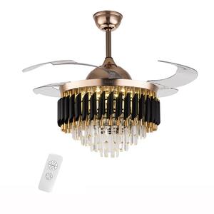 OUKANING 42 in. Indoor Gold Integrated LED Modern Creative Design ...